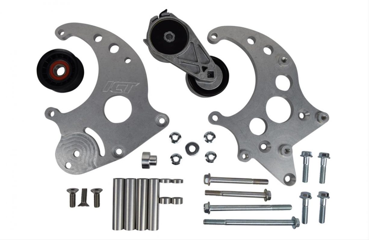 ICT Billet Air Conditioning Compressor Bracket Kit for Chevrolet LS ...