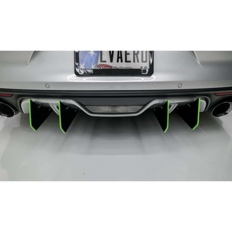 LiquiVinyl 2015-2017 Ford Mustang Premium Bumper Rear Diffuser Fins ...