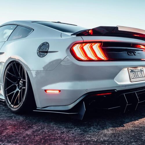 Street Aero 2018-2021 Ford Mustang GT Rear Side Fins - Function Factory ...