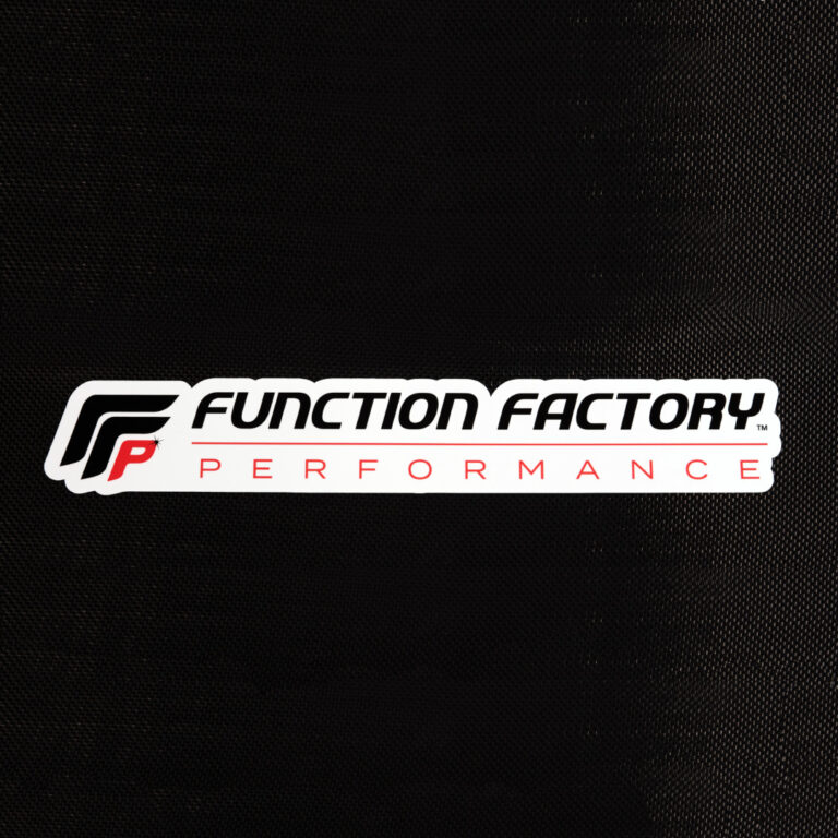 Function Factory Performance White Outline Black Long Logo Slap Sticker - Function Factory ...