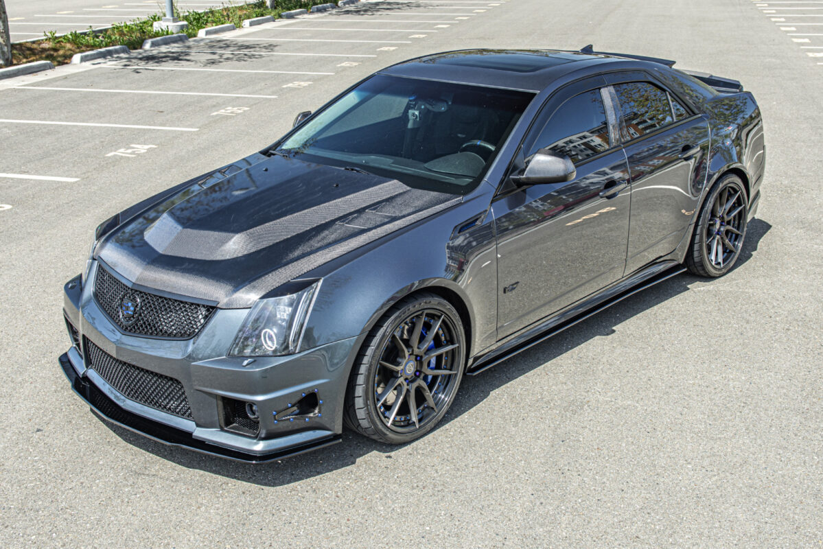 EOS 2009-2015 Cadillac CTS-V Gen 2 Black Moon Style Front Splitter Lip ...