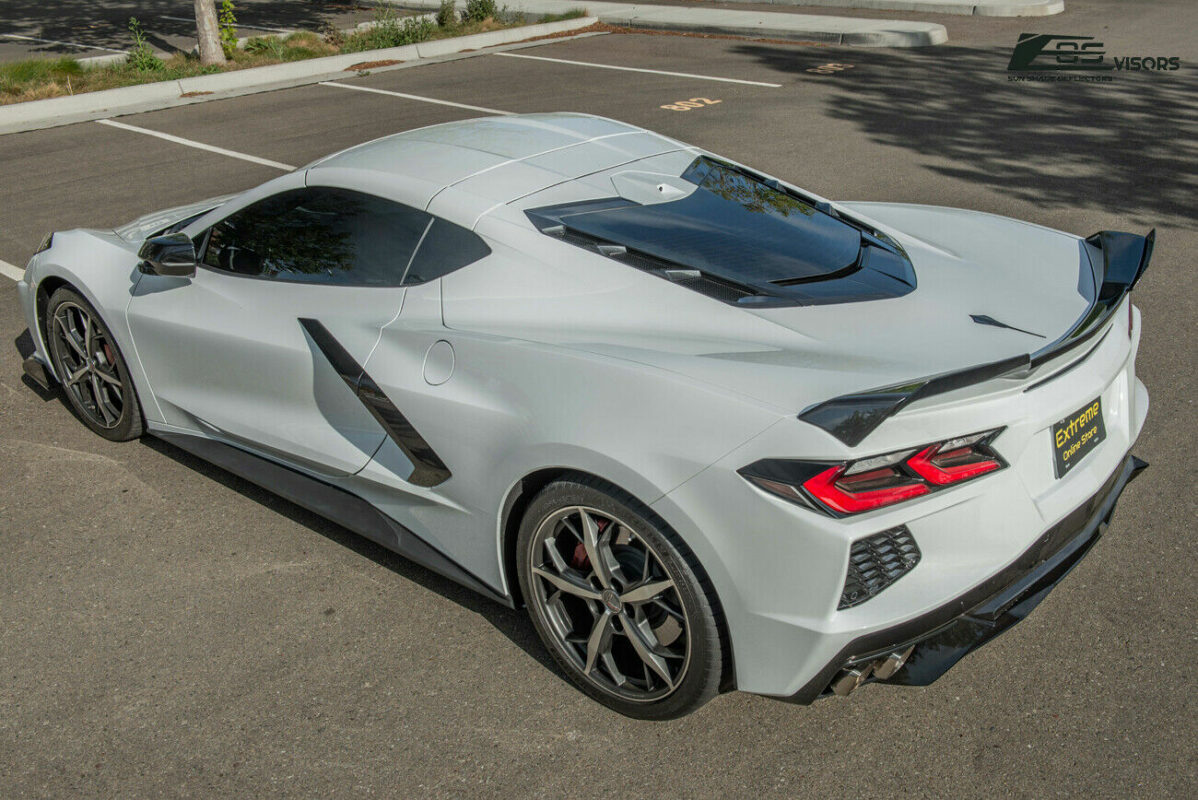 EOS 2020-2024 Chevrolet Corvette C8 Z51-Style Carbon Flash Rear Wing ...