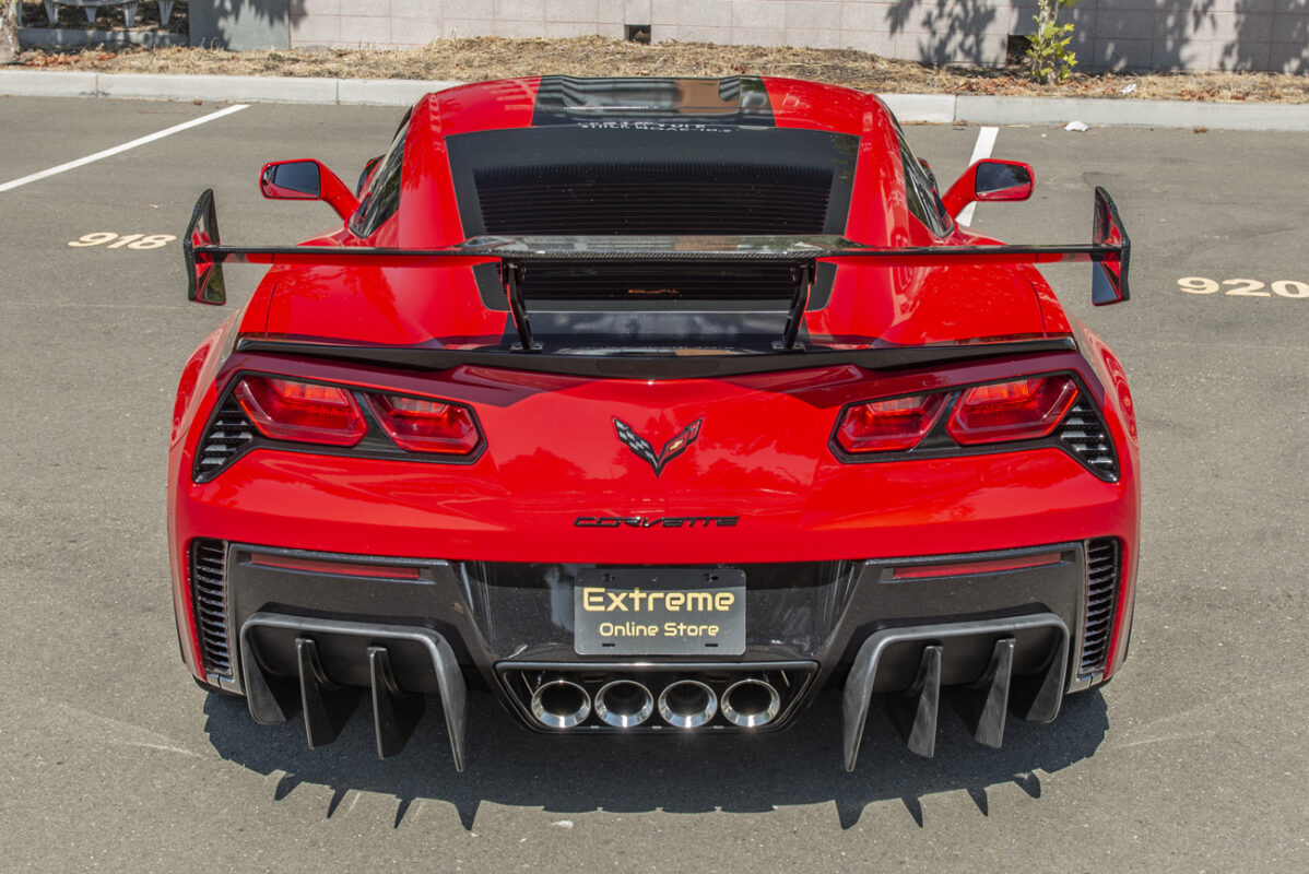 EOS 2014-2019 Chevrolet Corvette C7 Matte Black Add On Rear Bumper ...