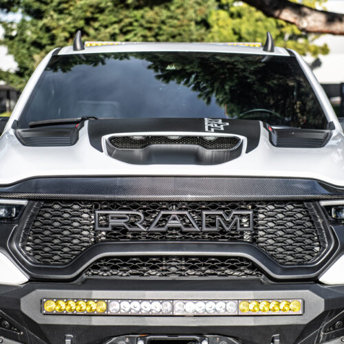 EOS 2019-2024 Ram 1500 TRX Carbon Fiber Front Upper Grille Trim Spoiler ...