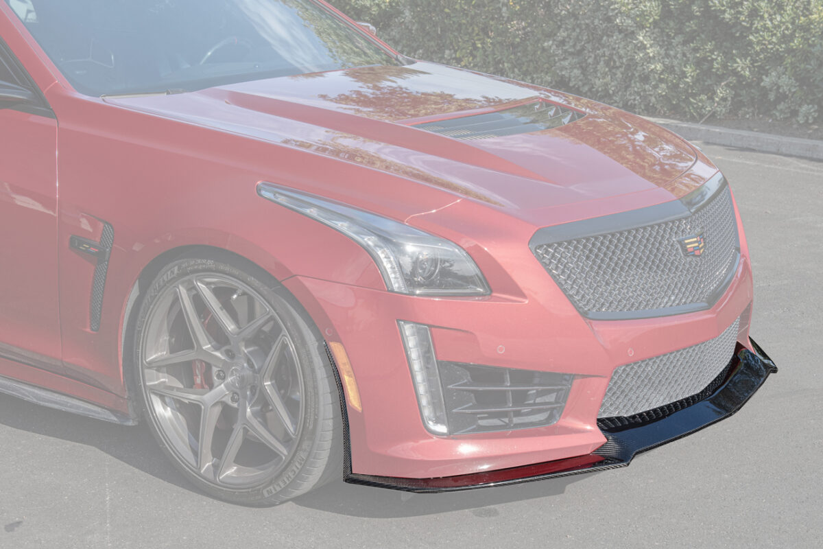 EOS 2016-2019 Cadillac Gen.3 CTS-V Carbon Fiber Front Lip Splitter With ...