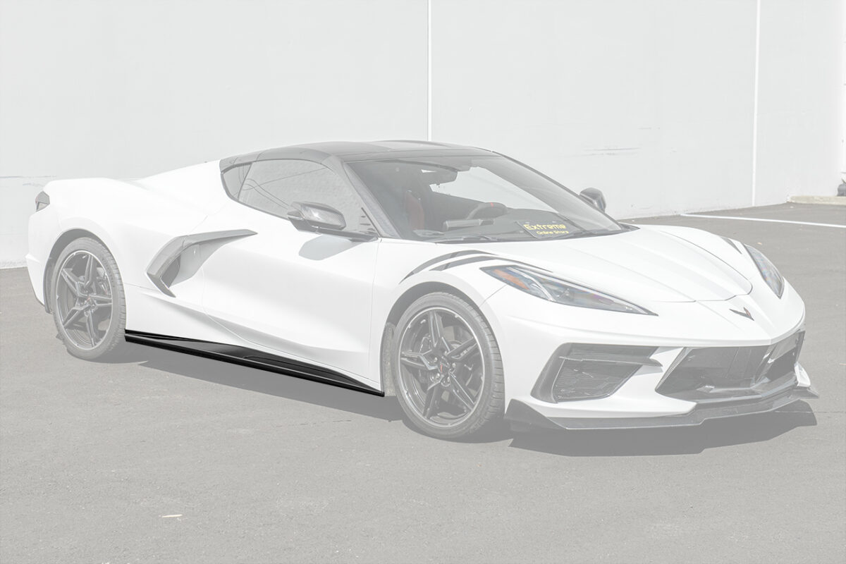 EOS 2020-2024 Chevrolet Corvette C8 Carbon Flash Side Skirts Rocker ...