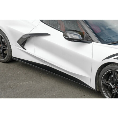 EOS 2020-2024 Chevrolet Corvette C8 Carbon Flash Side Skirts Rocker ...