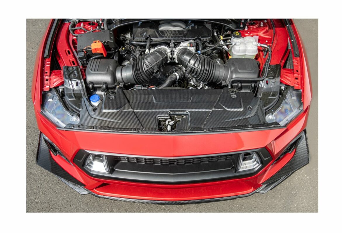 FFP 2024 Ford Mustang Carbon Fiber Engine Panel Trim Radiator Cover ...
