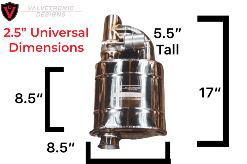 Valvetronic Universal Valved Muffler Kit - T-Style | UVM.63MM.TSTYLE.X1 ...